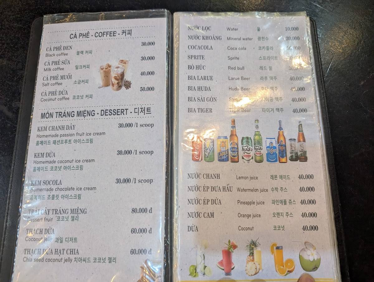 Menu at Hoi An Specialty Restaurant, Hoi An