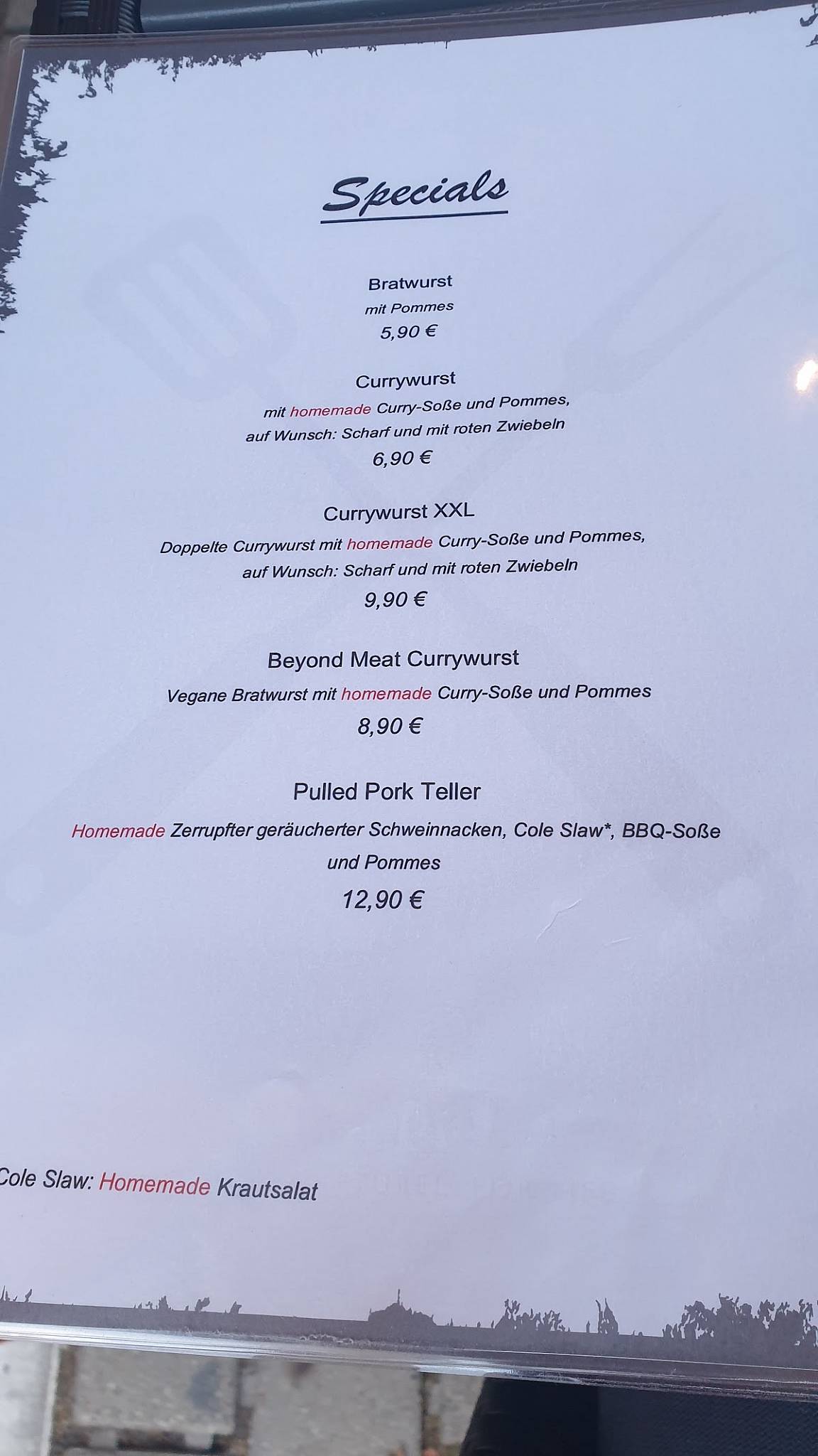 Speisekarte von Hot Bullet BBQ, Melsungen