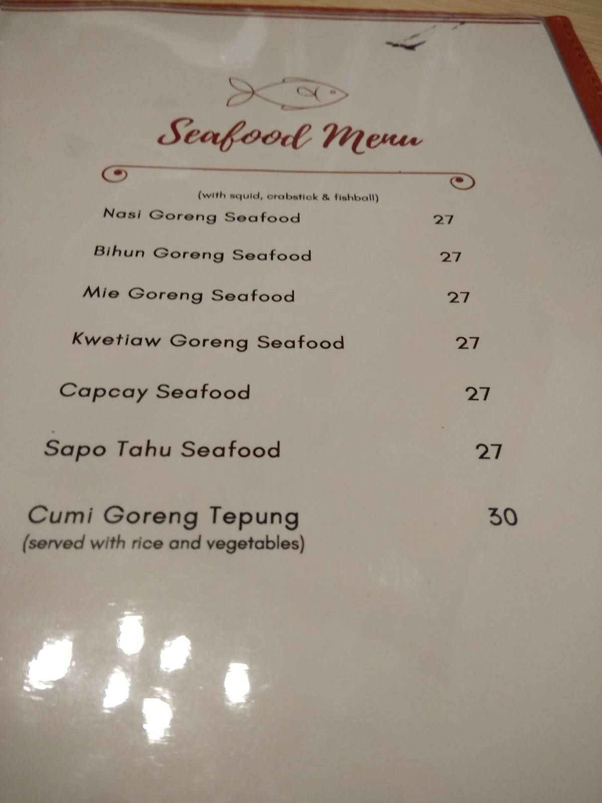 Menu at Hoya Bakery & Resto, Padang, Jl. Raya Indarung-Rimbo Datar