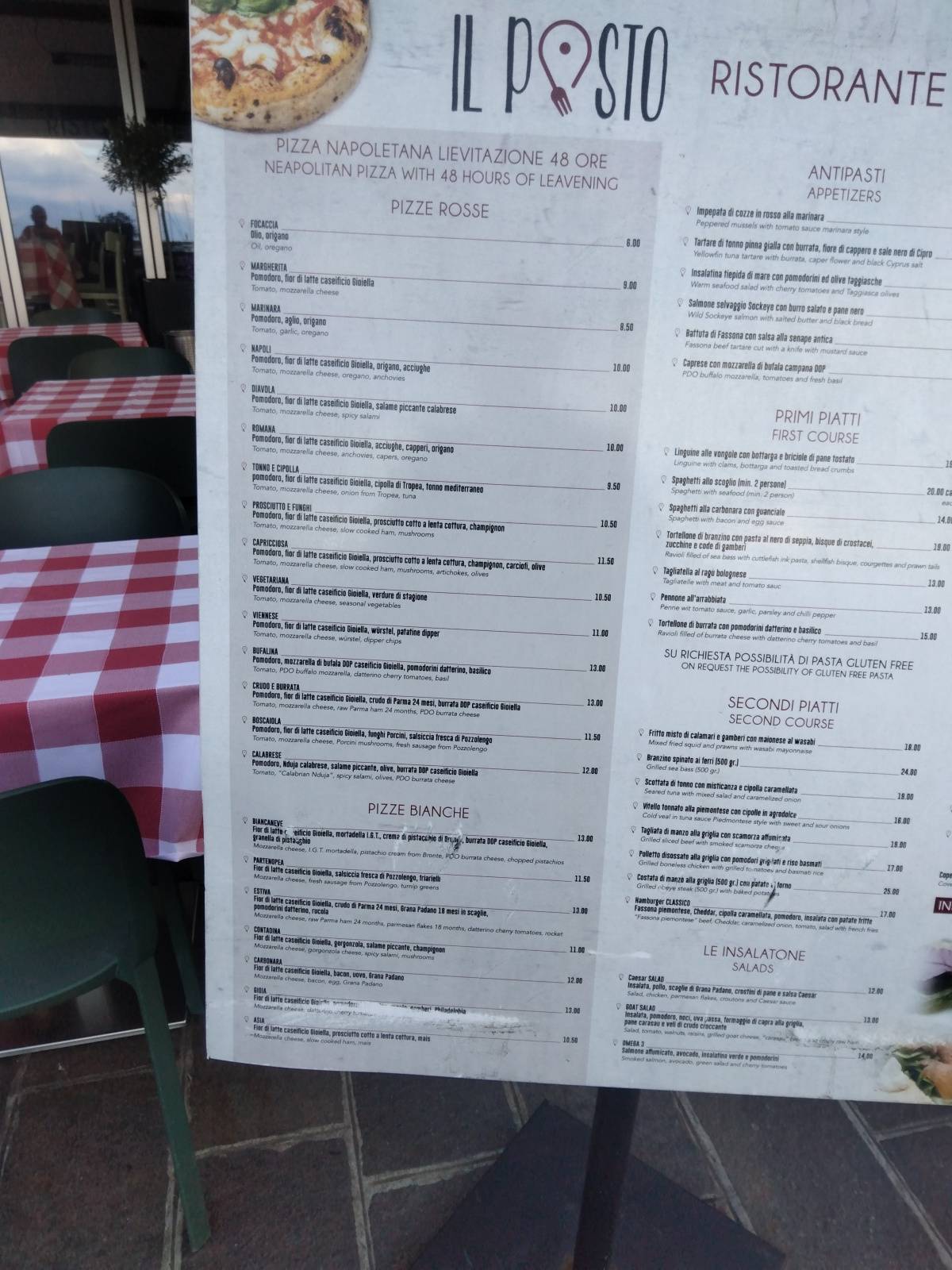 Menu da Il Posto ristorante, Desenzano del Garda