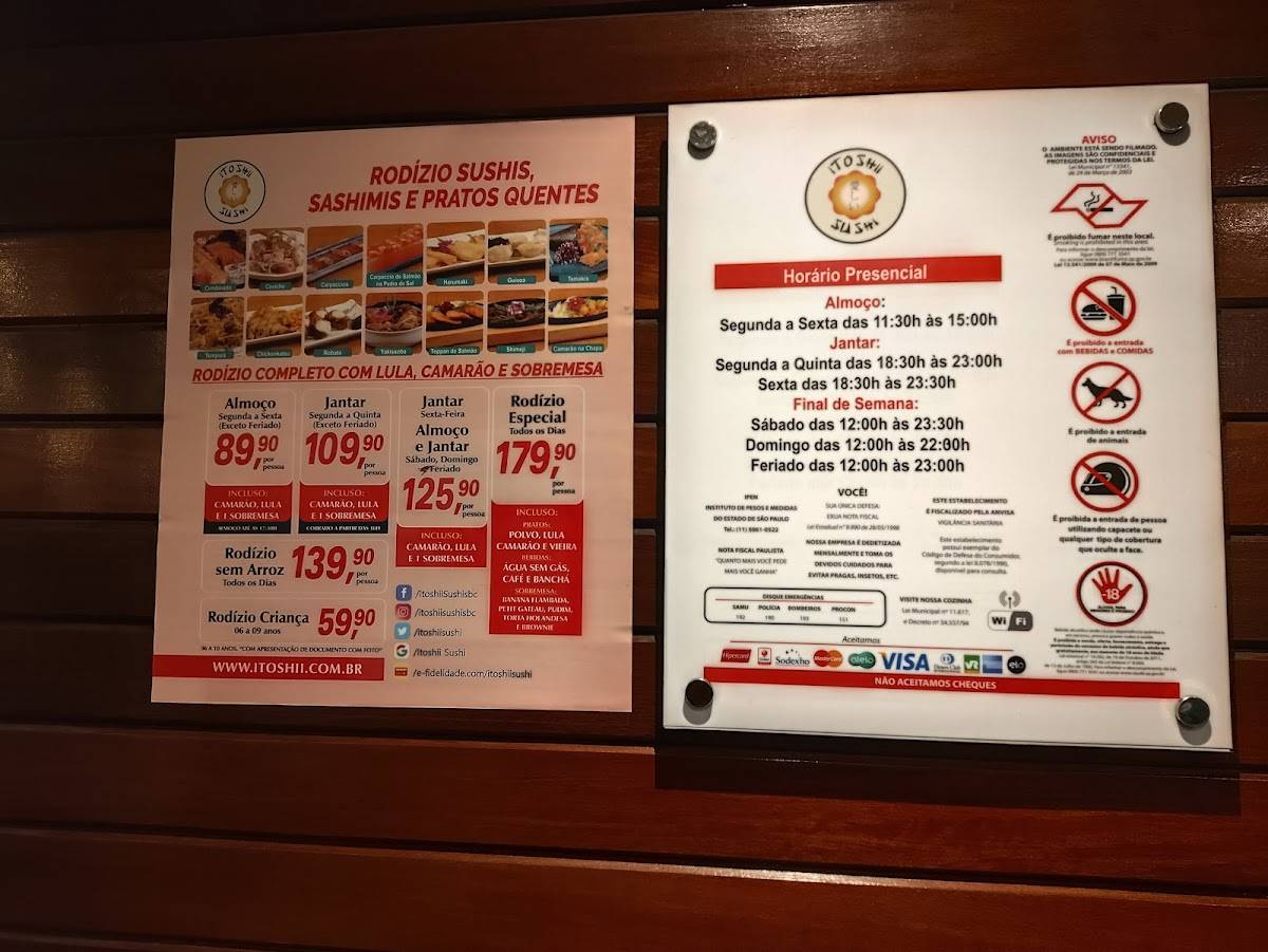 Menu em Itoshii Sushi restaurante, São Bernardo do Campo