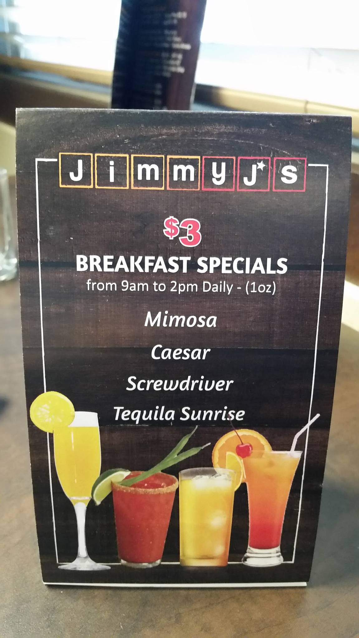Menu at Jimmy J'S Grill restaurant, Chilliwack