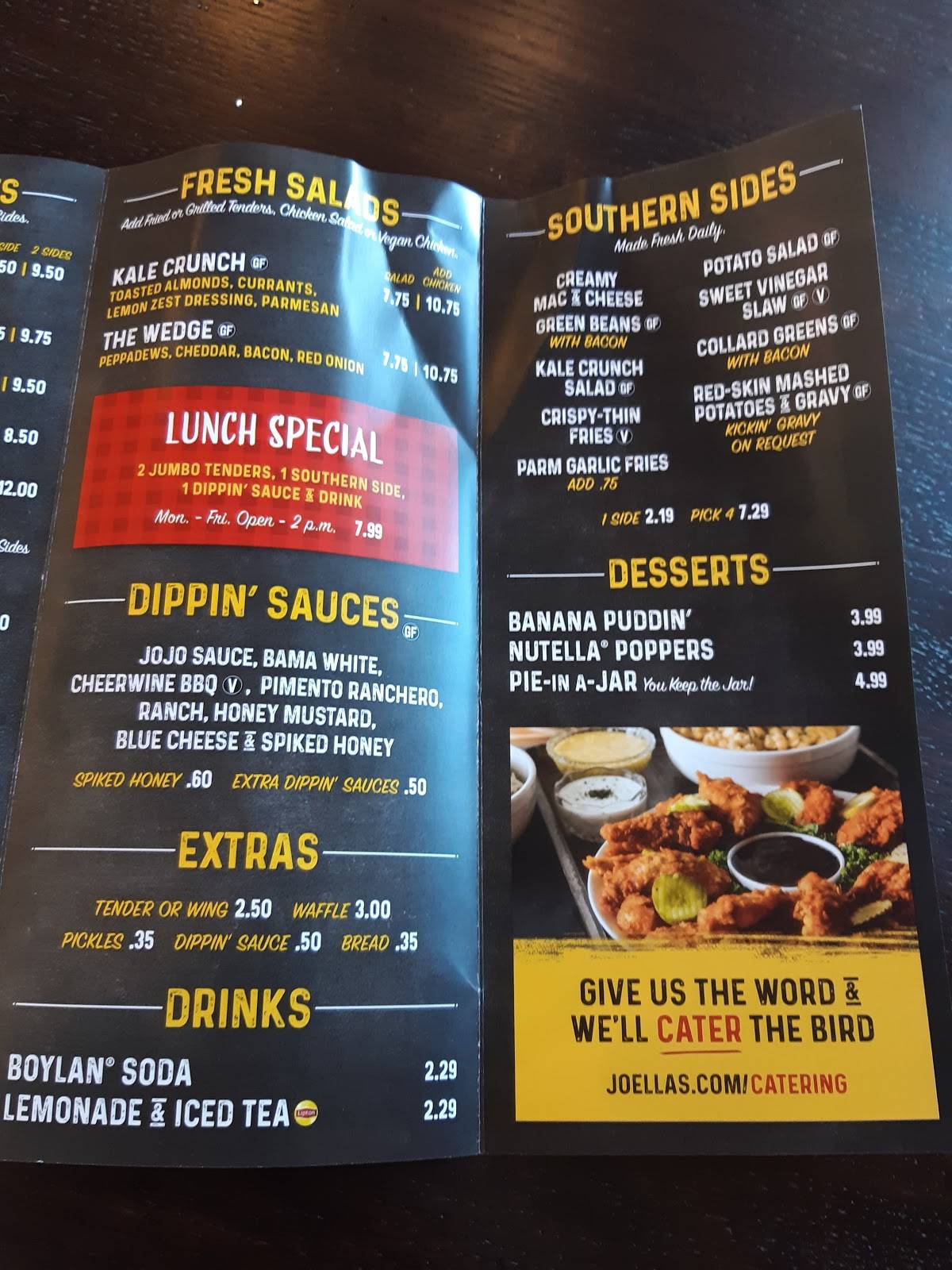 Menu at Joella's Hot Chicken - Woodstock restaurant, Woodstock