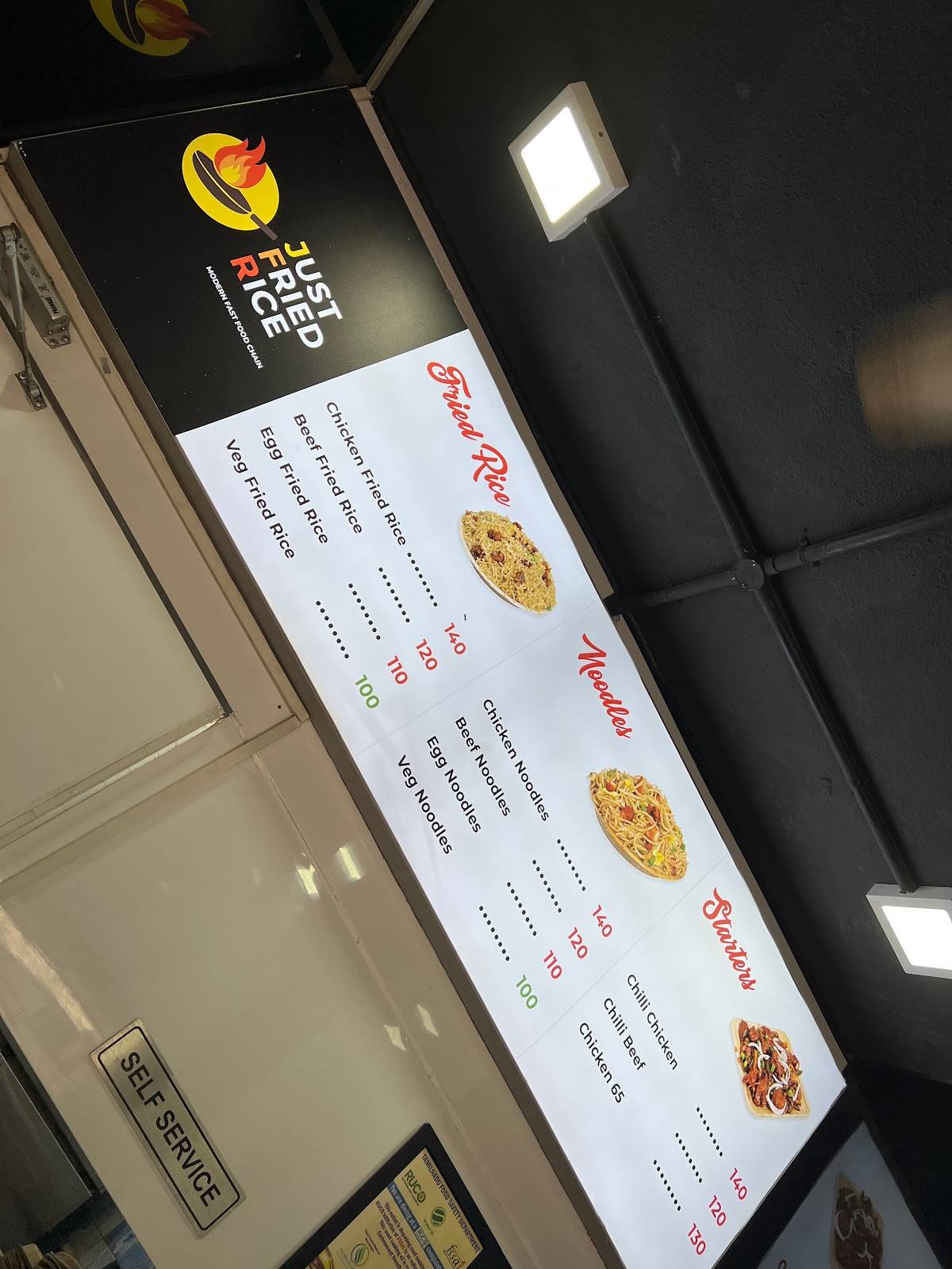 Menu at Just Fried Rice, Chennai, Shop No.1