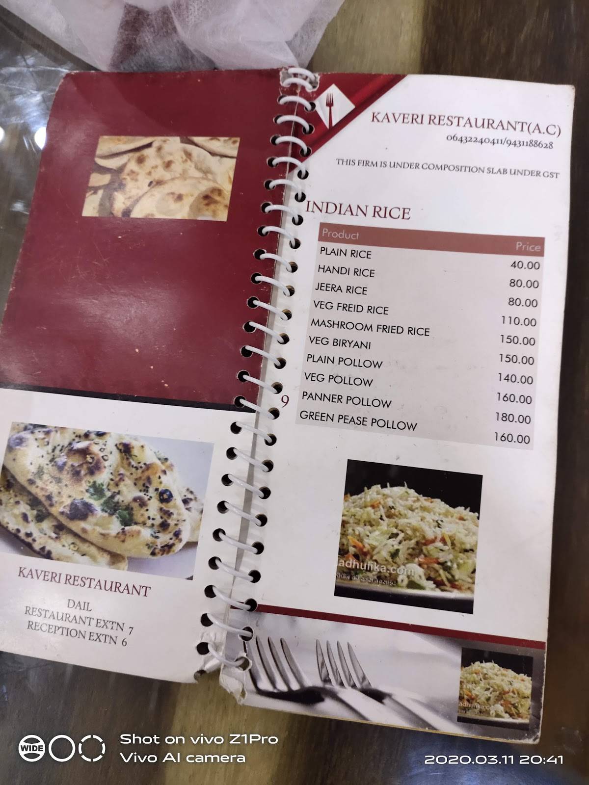 Menu at KAVERI RESTAURANT, Deoghar