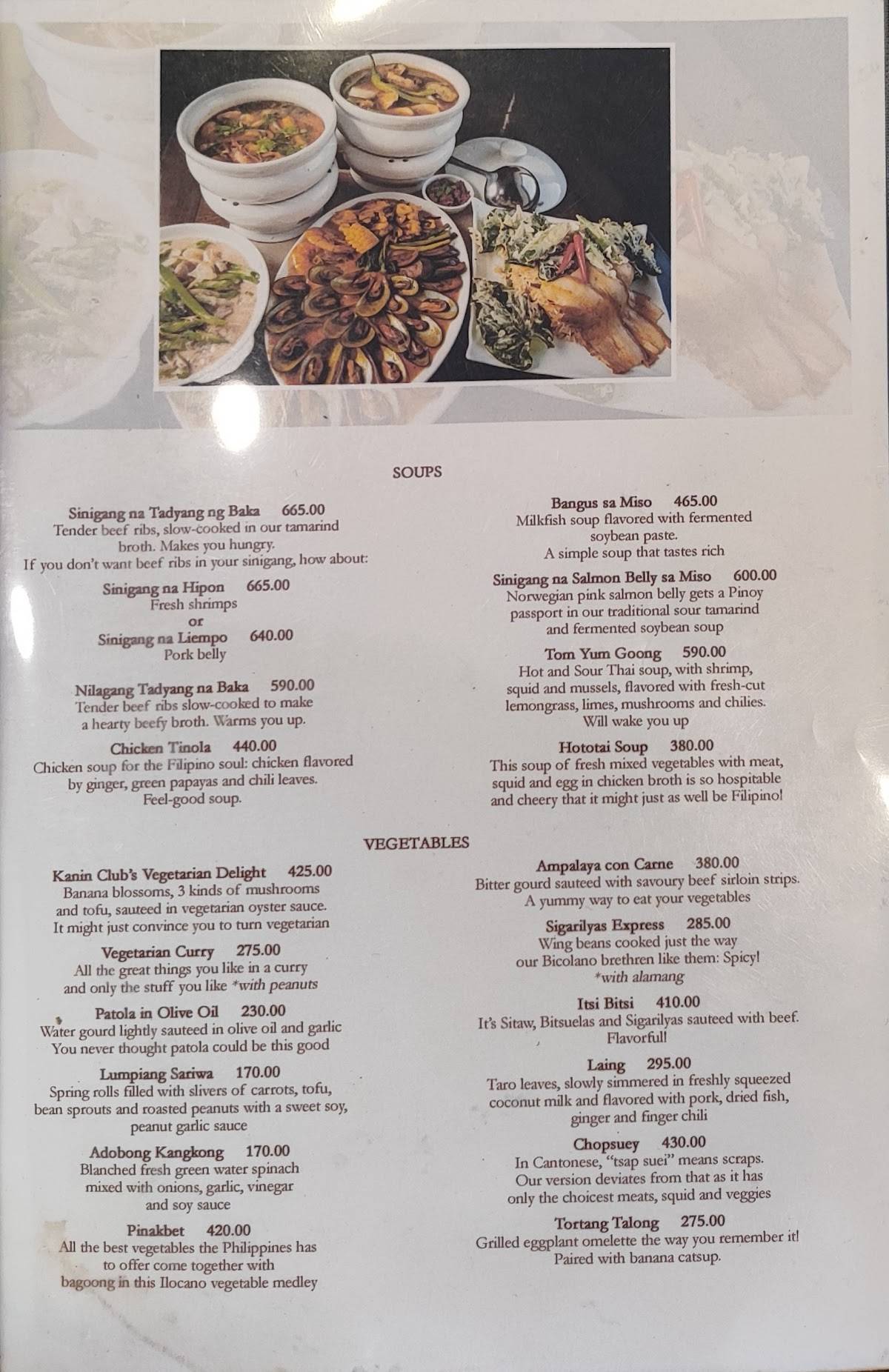 Menu at Kanin Club Westgate Center, Muntinlupa, 1770 Alabang–Zapote Rd