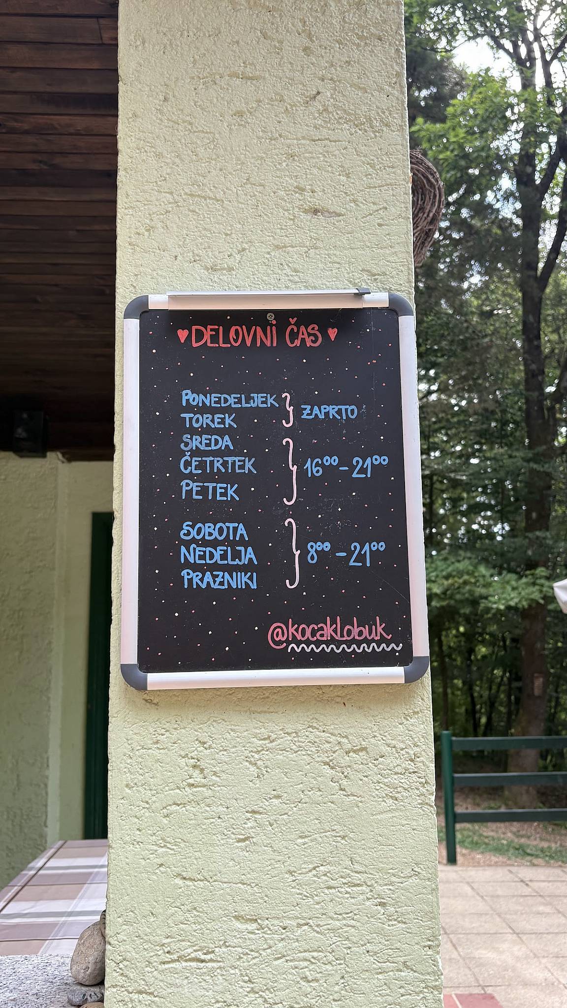 Speisekarte von Koča Klobuk, Ljubljana