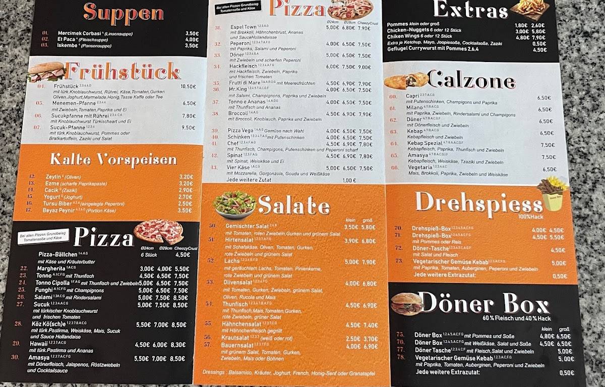 Speisekarte von Köz Kösche, Espelkamp