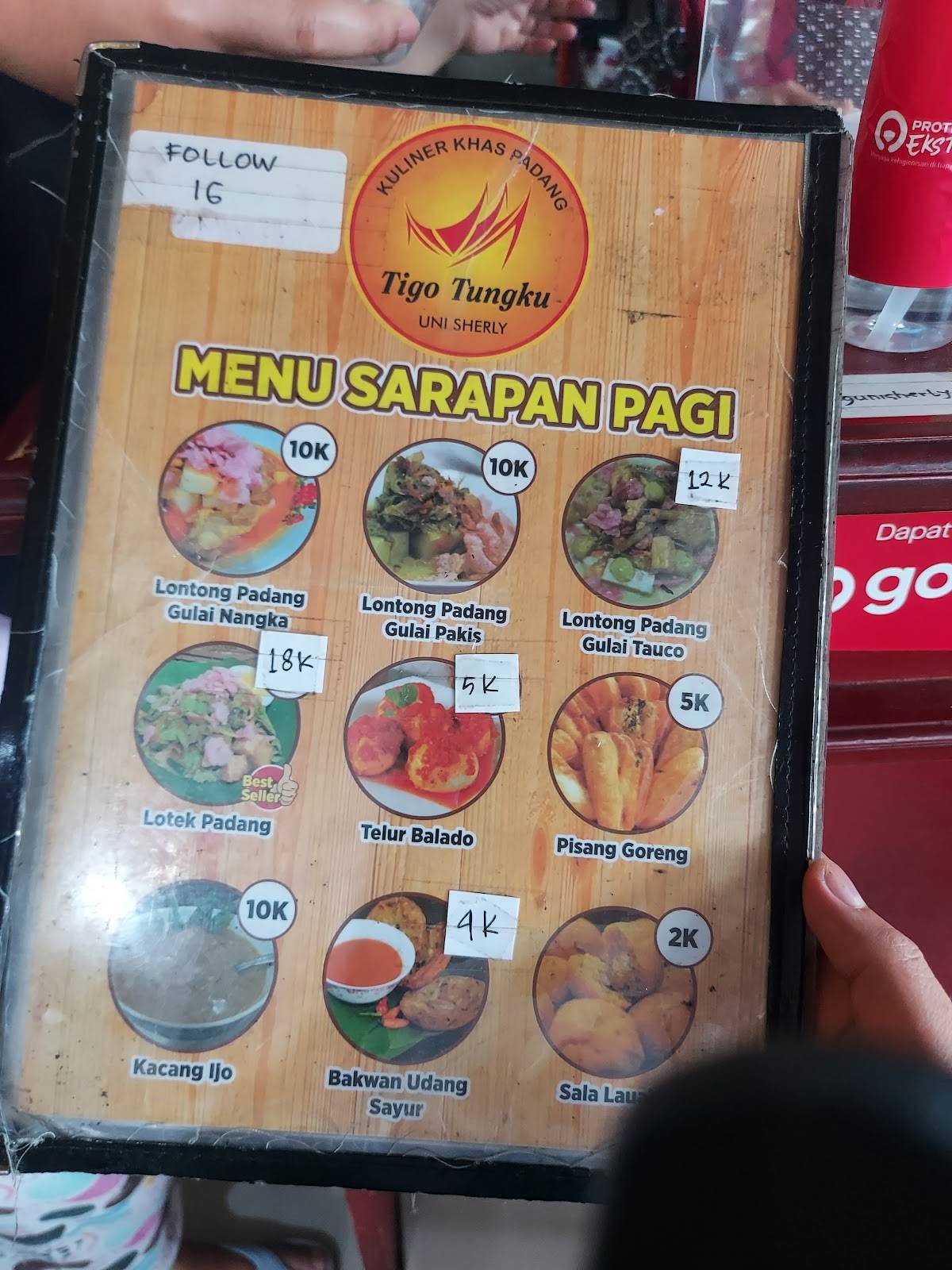 Carta del restaurante Kuliner Khas Padang Tigo Tungku Uni Sherly, Bogor