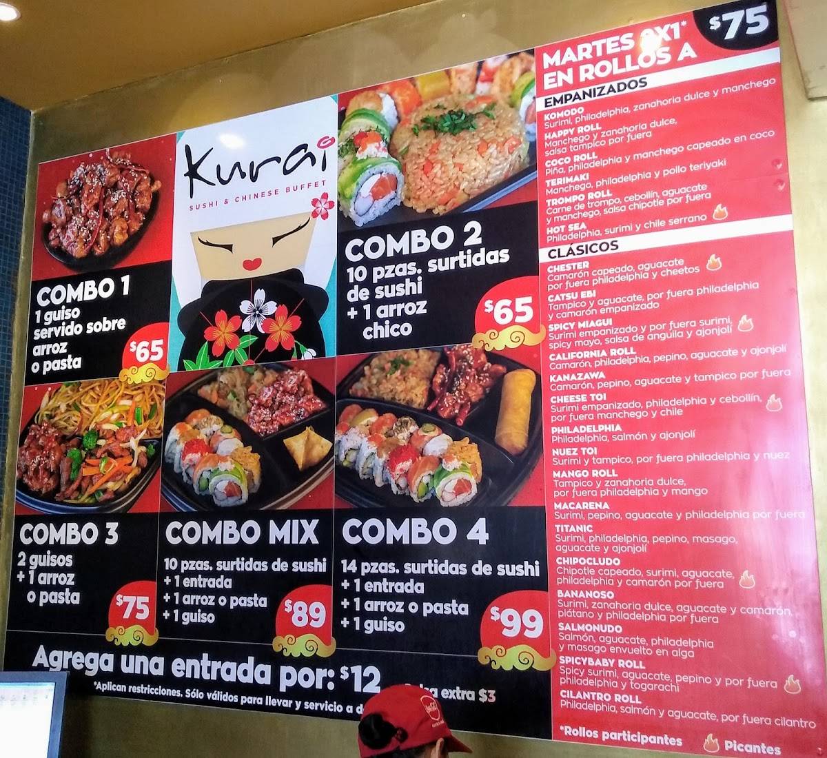 Carta del restaurante Kurai Plaza Del Parque Madero, Ciudad Madero ...