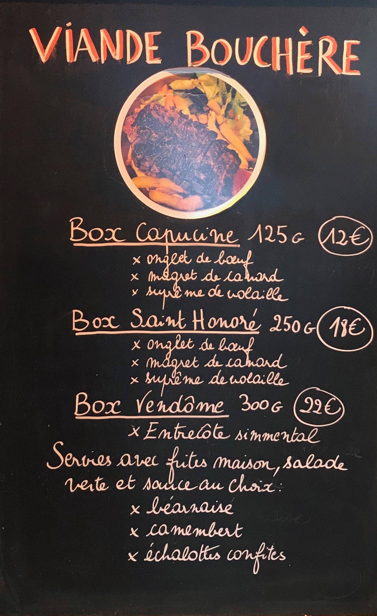 Carta del restaurante LES CARNIVORES, Paris