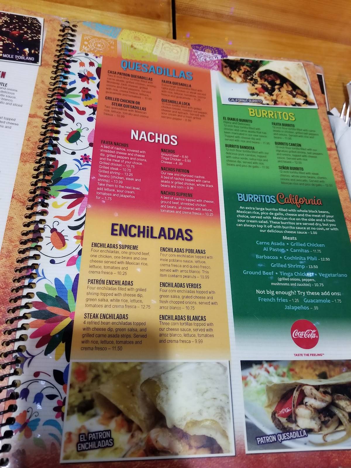 Menu at La Casa Del Patron restaurant, Havelock