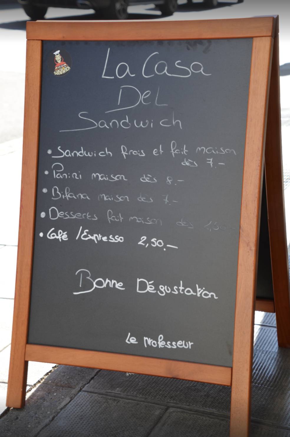 Menu da La Casa Del Sandwich, Ginevra