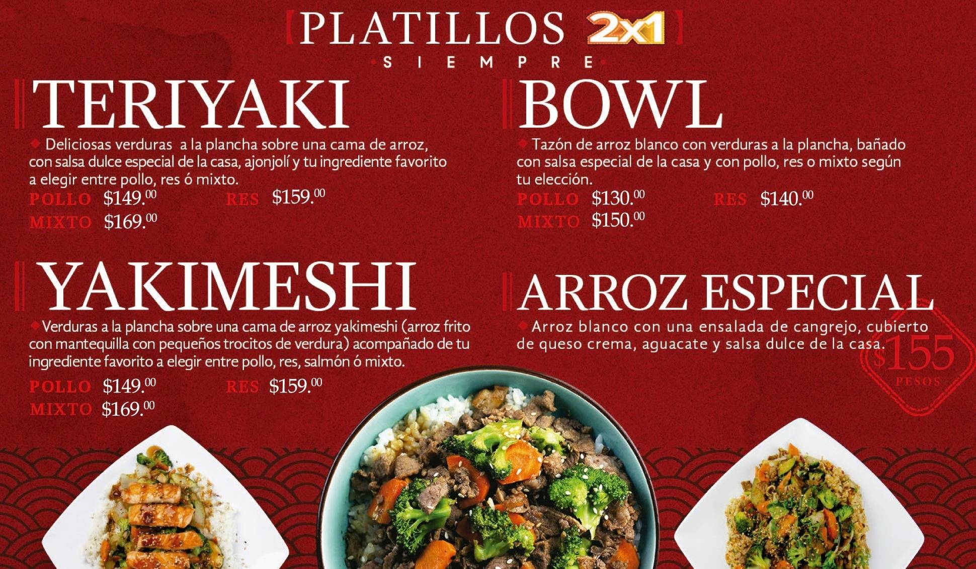 Carta del restaurante La Postal Teriyaki & Sushi Suc, Planetario, Tijuana