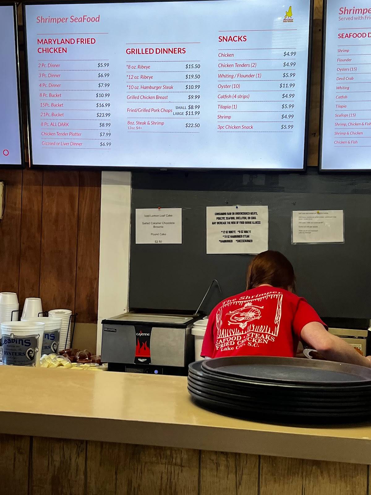 Menu at Lake City Shrimper restaurant, Lake City, 340 W Main St