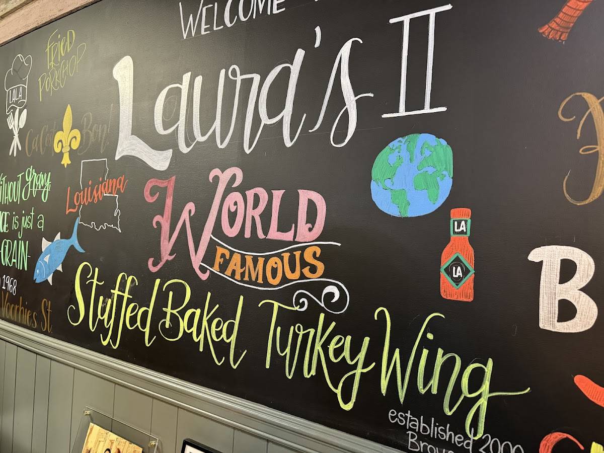 Menu at Laura's Two restaurant, Lafayette