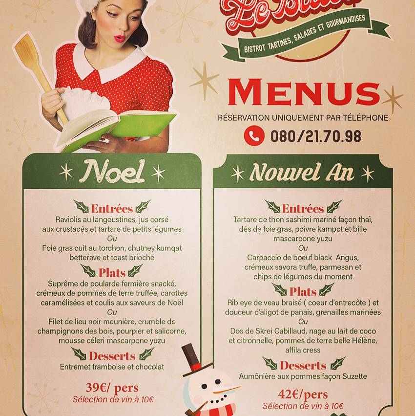 Carta de Le Bidou bistrot tartines, Malmedy