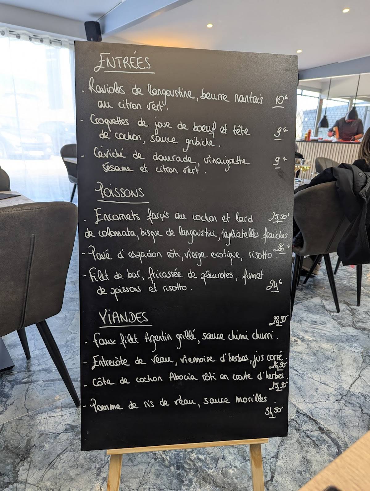Menu at Restaurant Le Céleste Bistronomique, Voiron