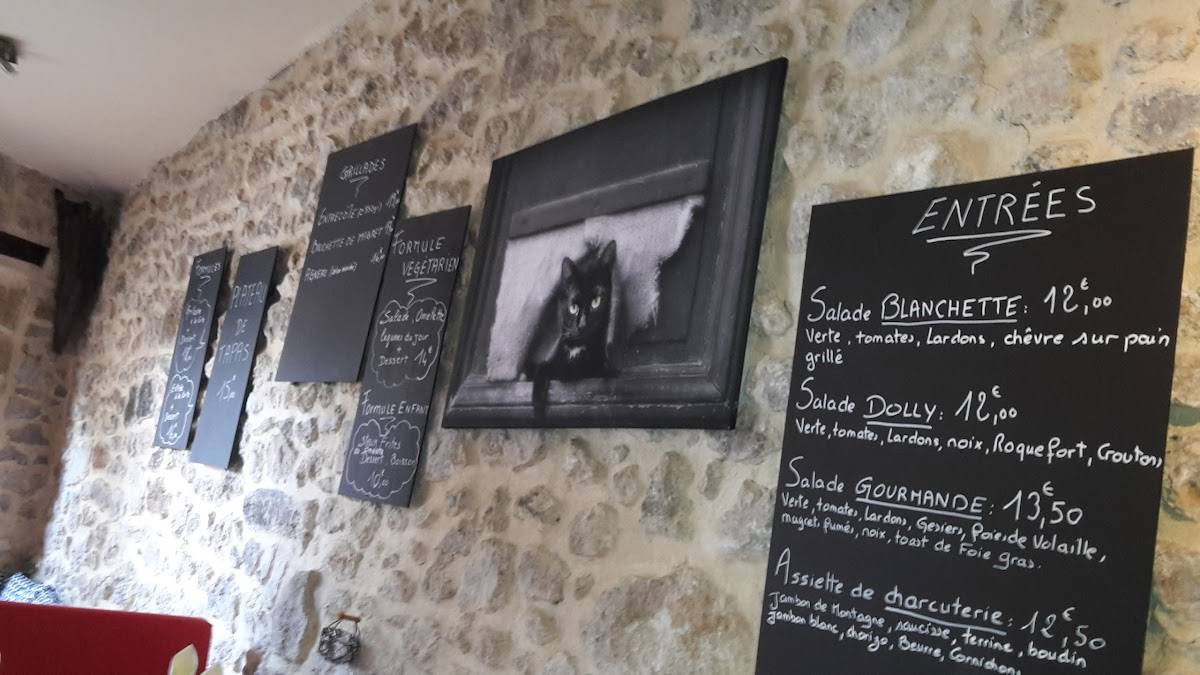 Menu au Restaurant Le Chat Noir, Paulhan
