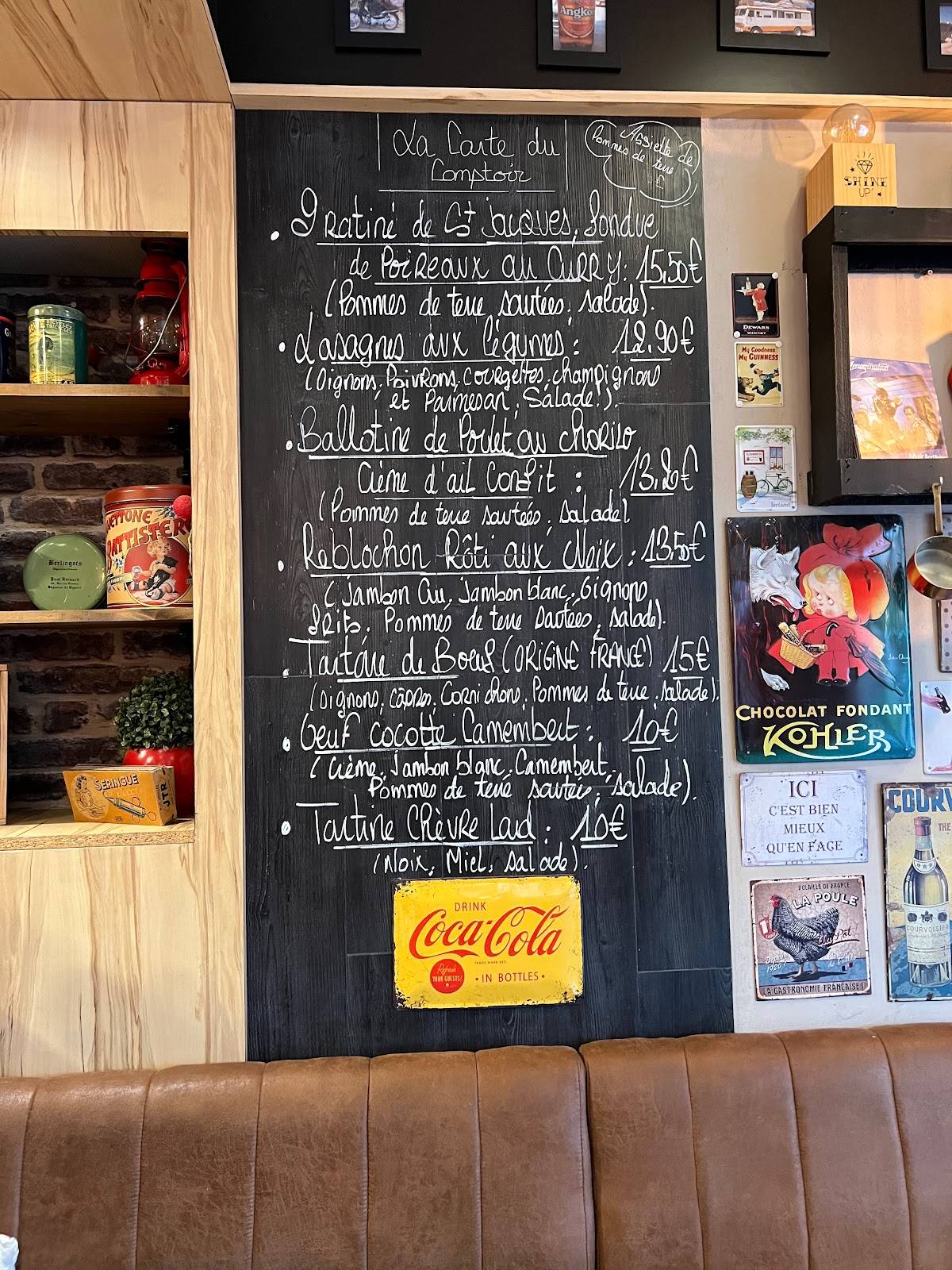 Menu au Le Comptoir restaurant, Dinan