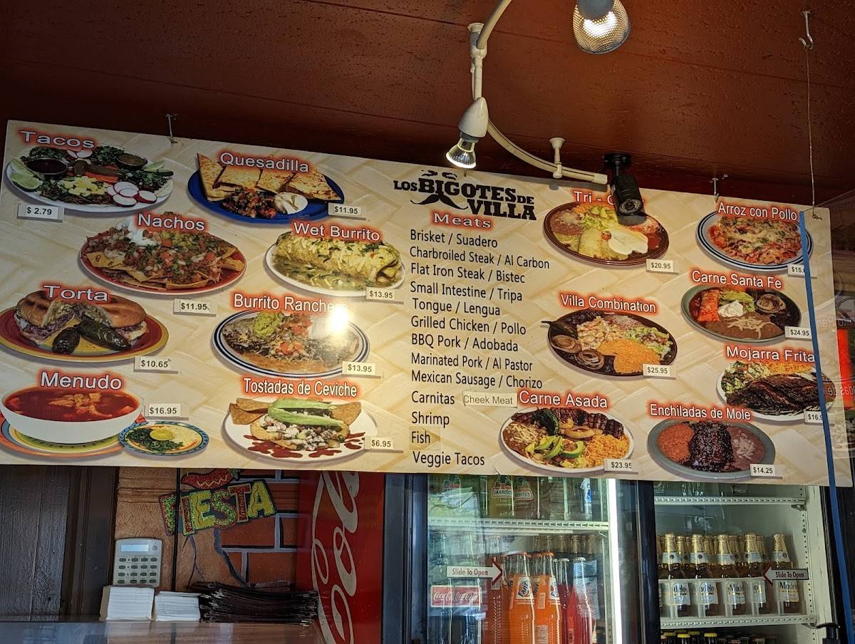 Menu at Los Bigotes de Villa restaurant, Federal Way