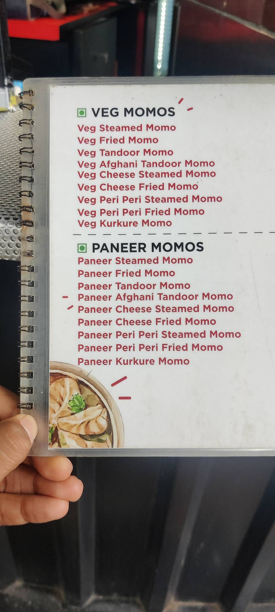Menu at MOMO LO MOMO, Pune