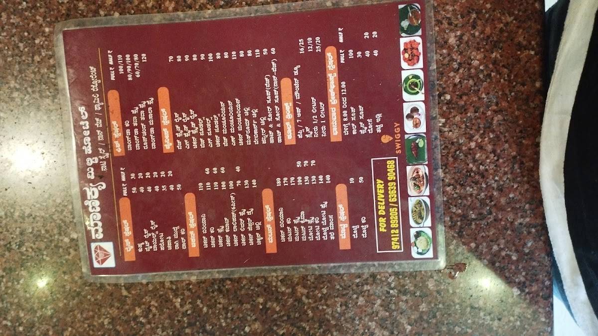 Menu at Maanikya Military Hotel, JP Nagar - Nati Style, Chinese, Fish ...