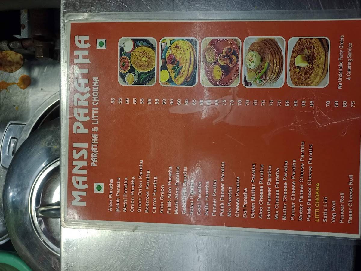 Menu at Mansi Paratha & Litti Chokha, Bengaluru