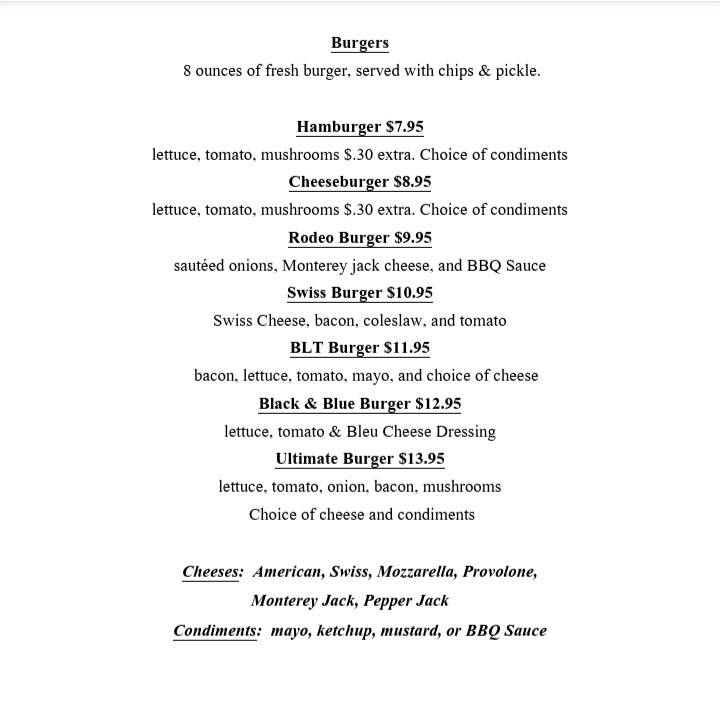 Menu at Maseto's restaurant, Williamsport, Kenwood Ave
