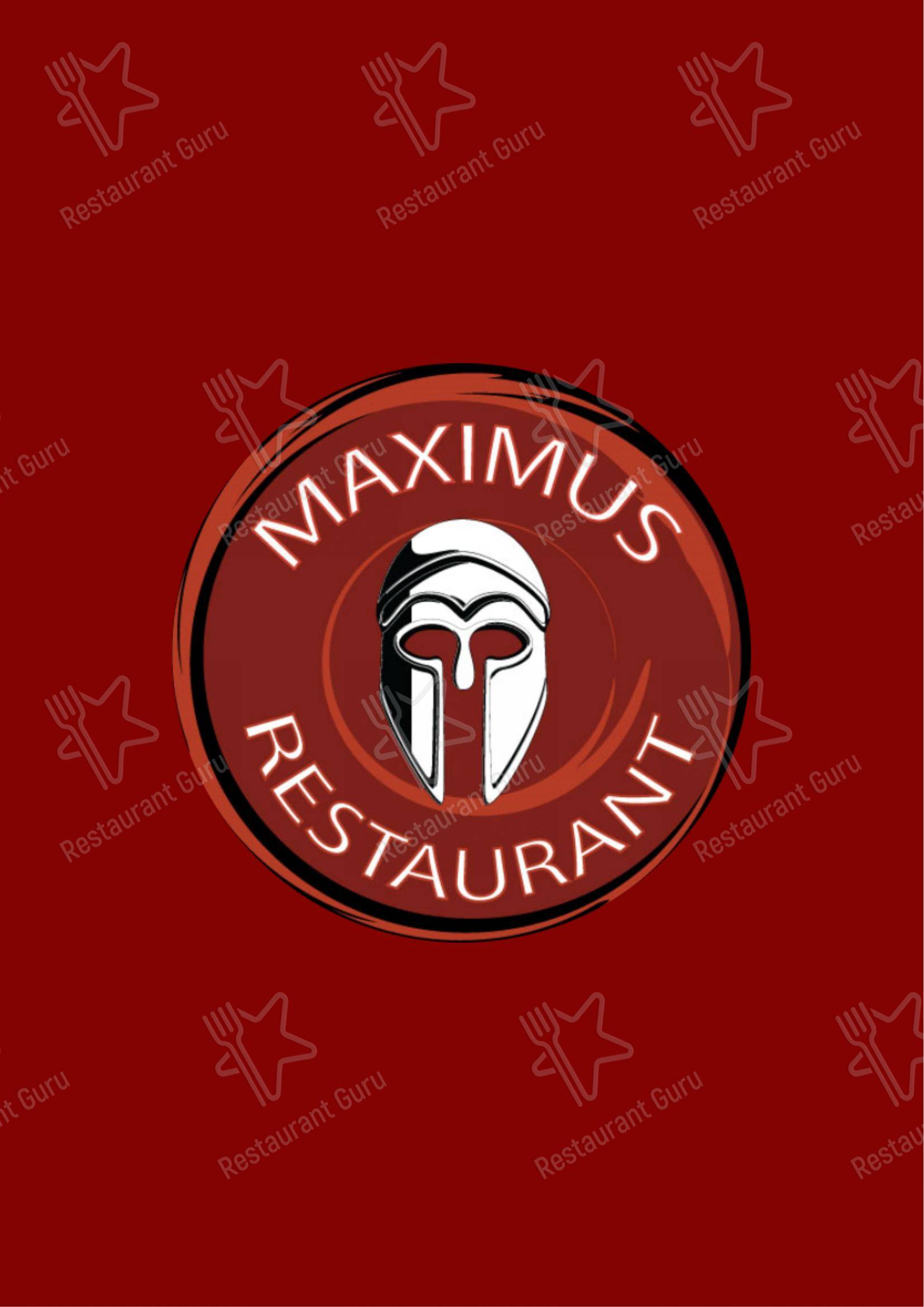 Menu au Restaurant Maximus Mons, Mons, Chau. de Binche 34