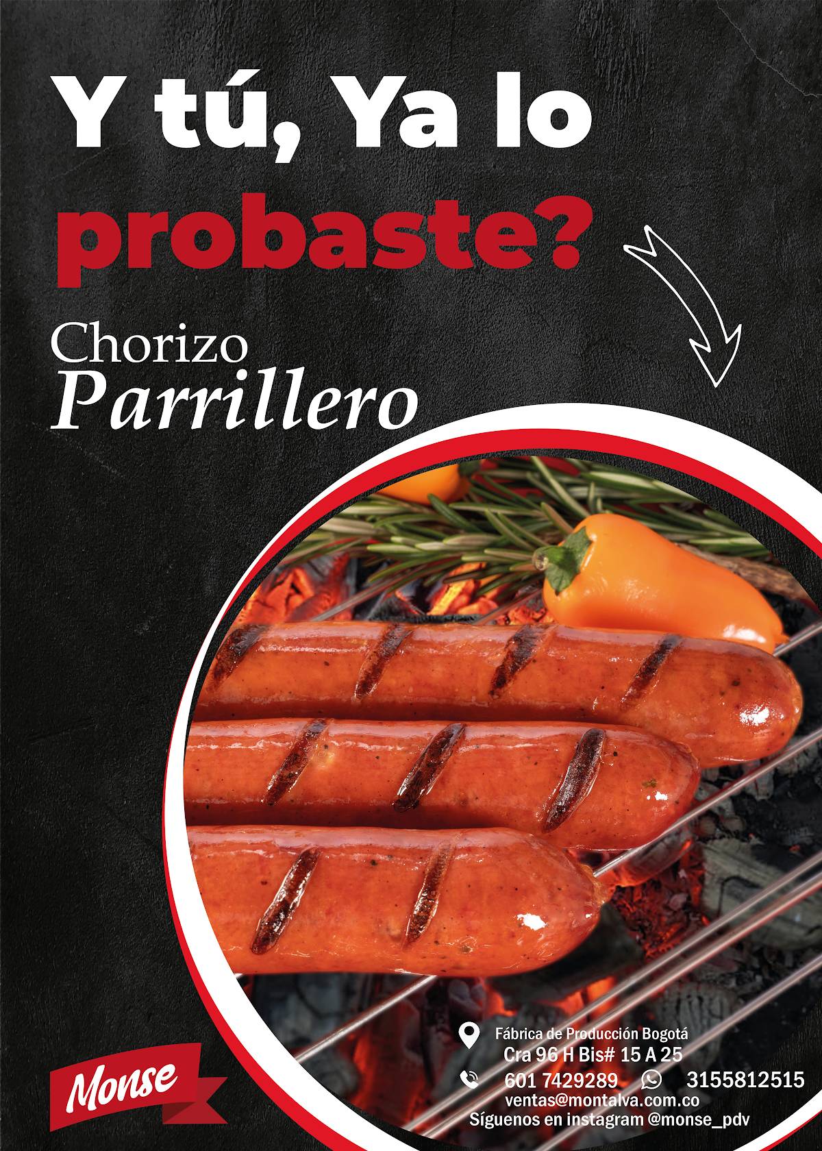 Carta del restaurante Monse Punto De Venta, Bogotá
