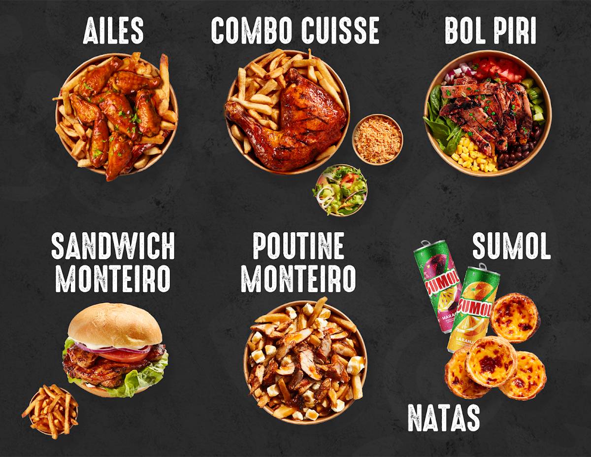 Carta del restaurante Monteiro Grillades Portugaises, Montréal, Rue d ...