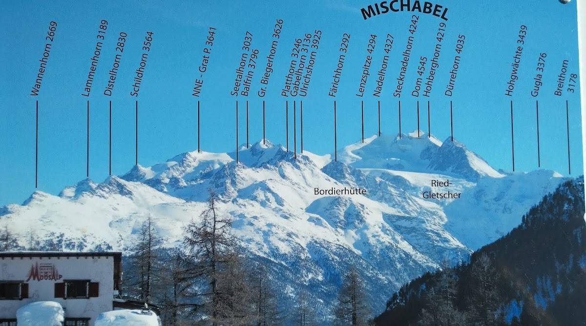 Speisekarte von Restaurant Moosalp, Törbel