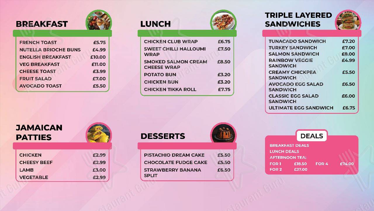 Menu at Munchies Bubble Tea Cafe, London, 5 Leigh Street