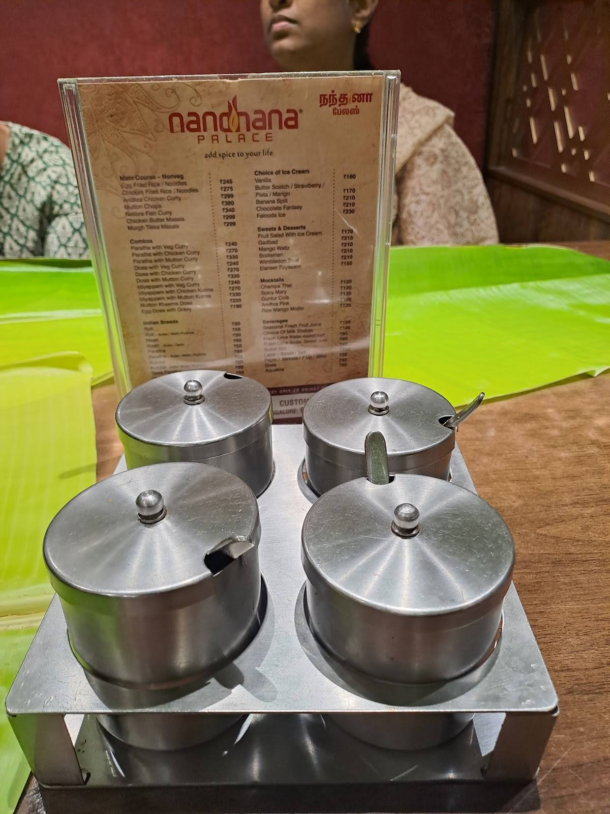 Menu at Nandhana Palace - Andhra Style Restaurant - OMR, Chennai