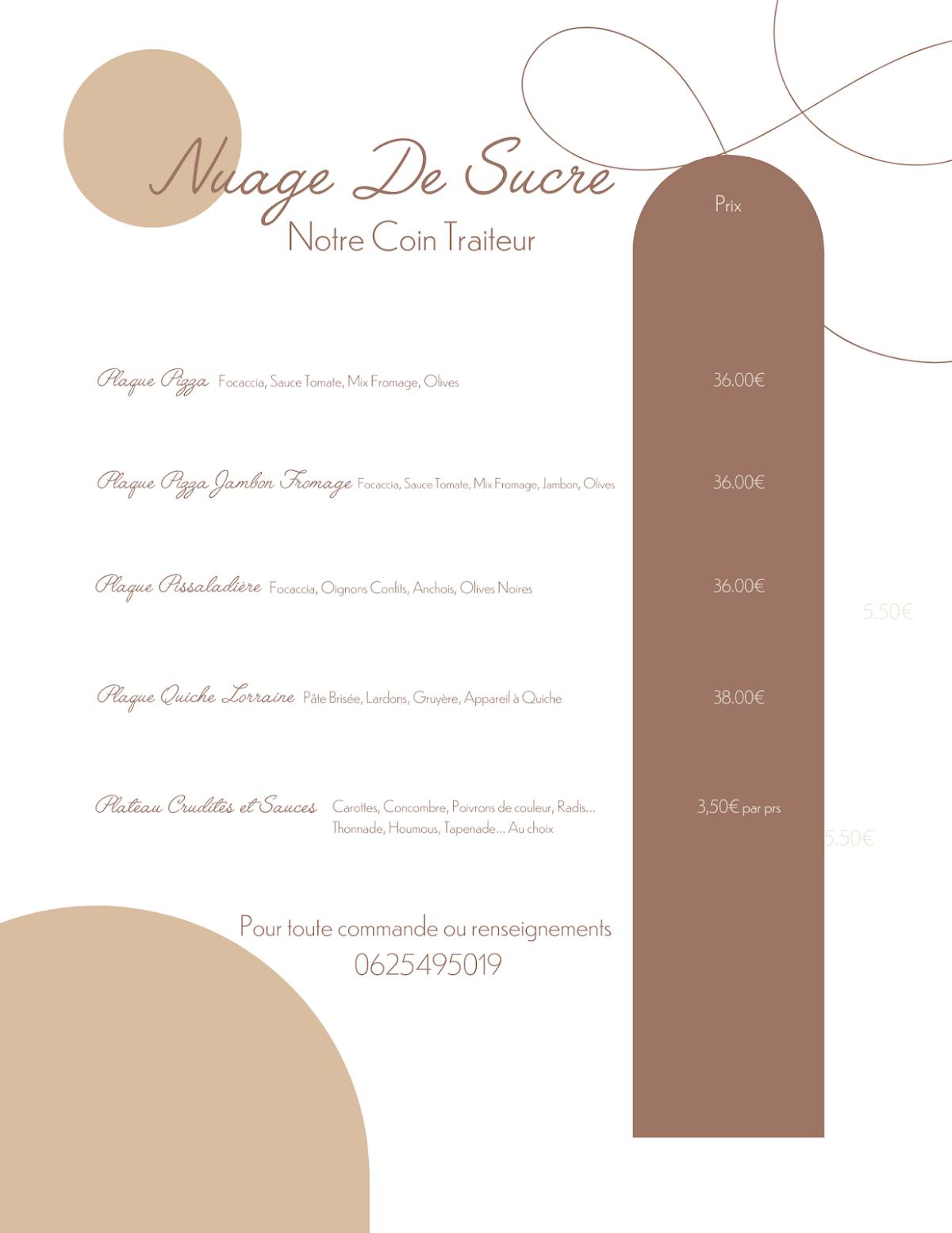 Menu au Nuage De Sucre, La Seyne-sur-Mer