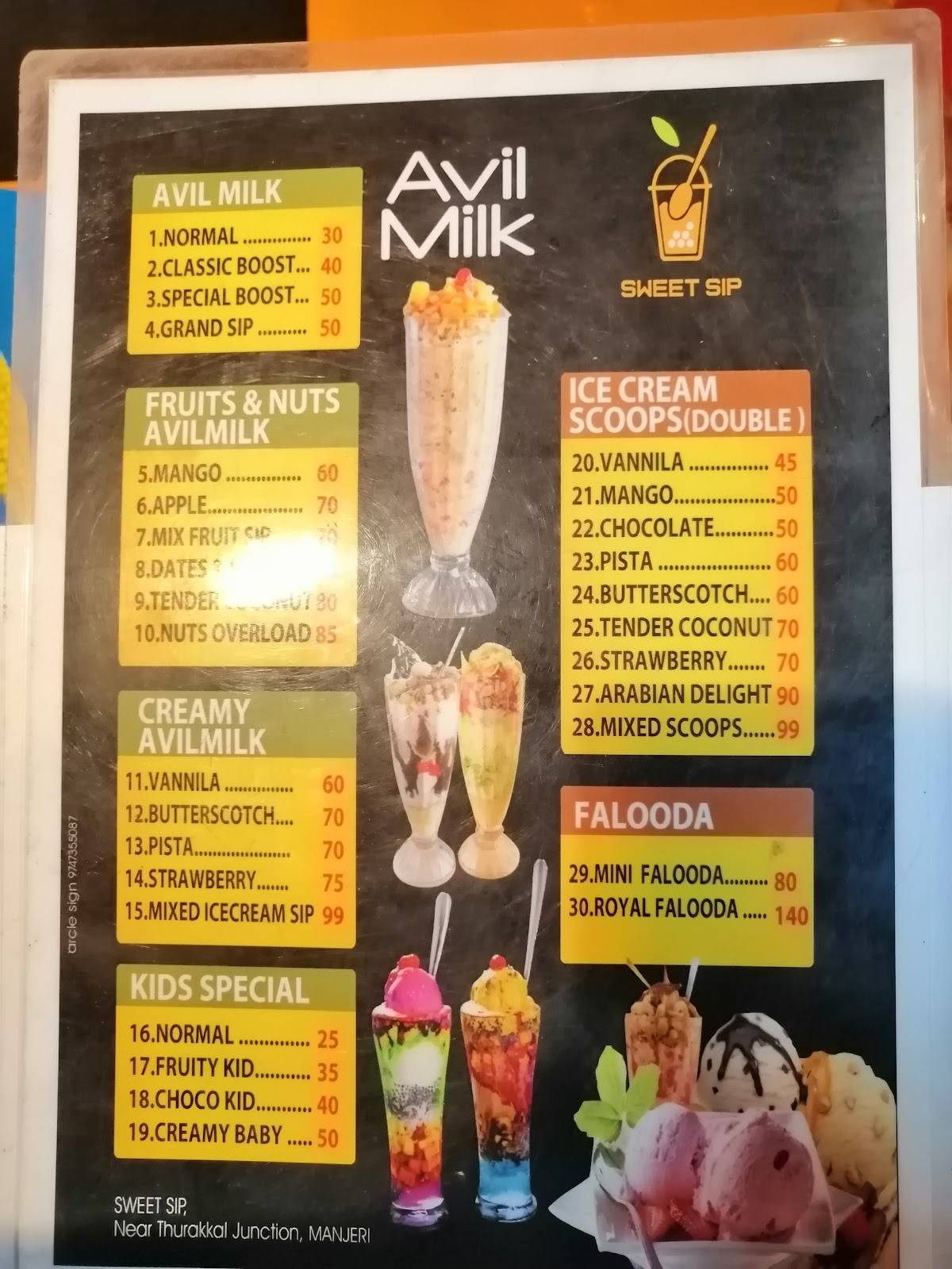 Menu at Nutri Hub, Manjeri