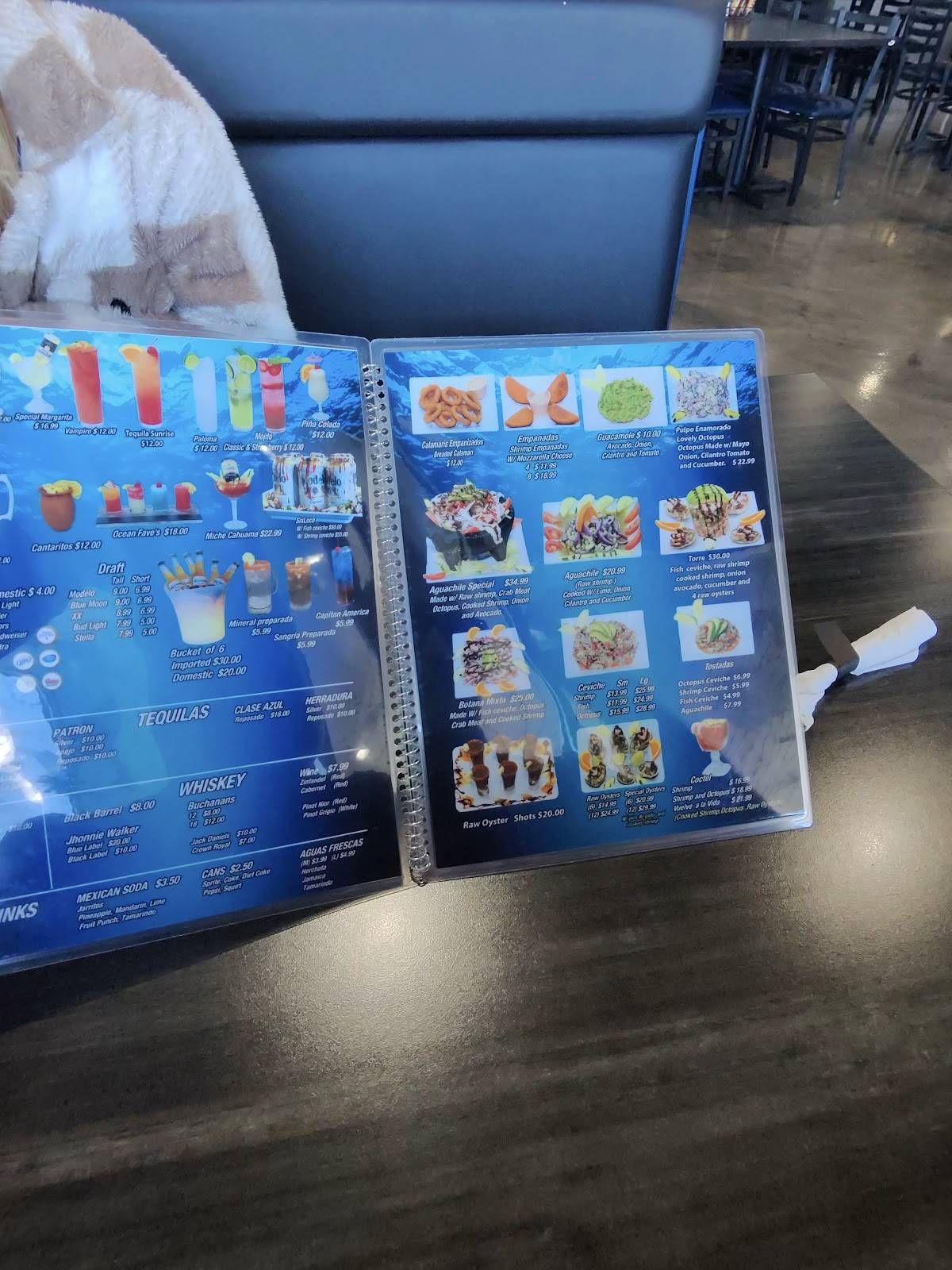 Menu at Ocean Seafood restaurant, Lindenhurst