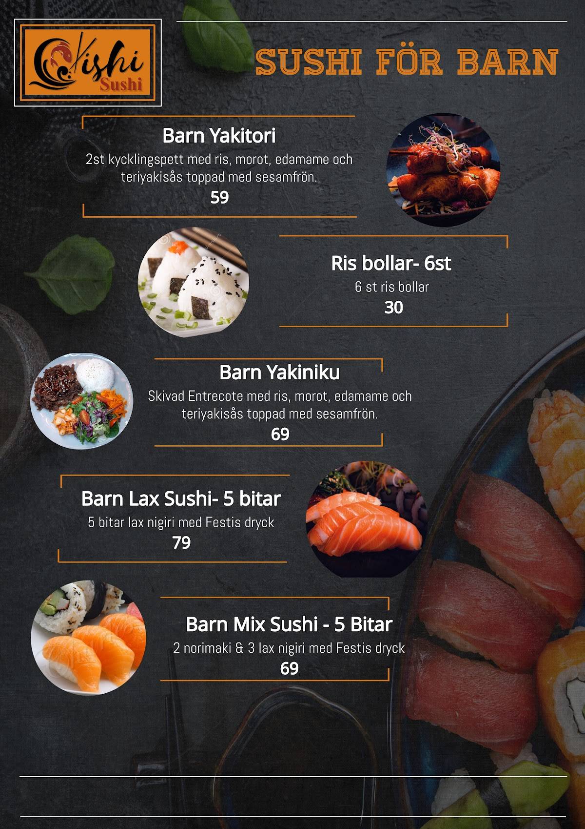 Menu at Oishi Sushi Knivsta restaurant, Knivsta