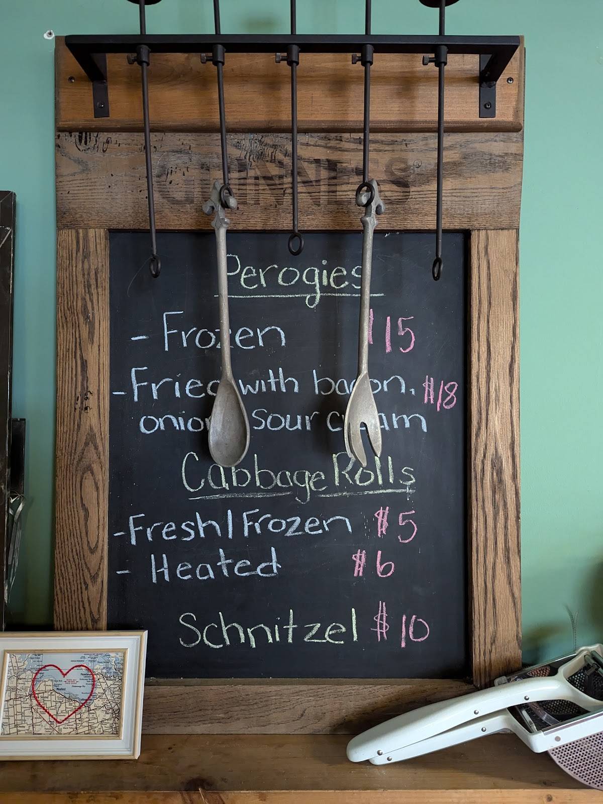 Menu at Perogie Palace restaurant, Meaford