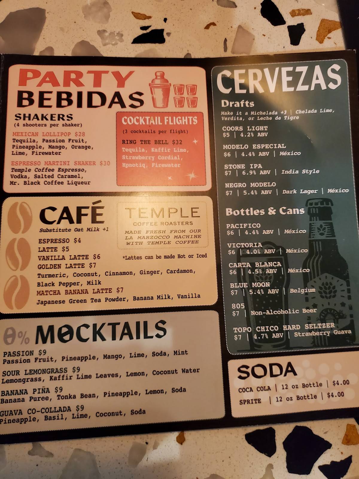 Menu at Pig Latin pub & bar, Eagle