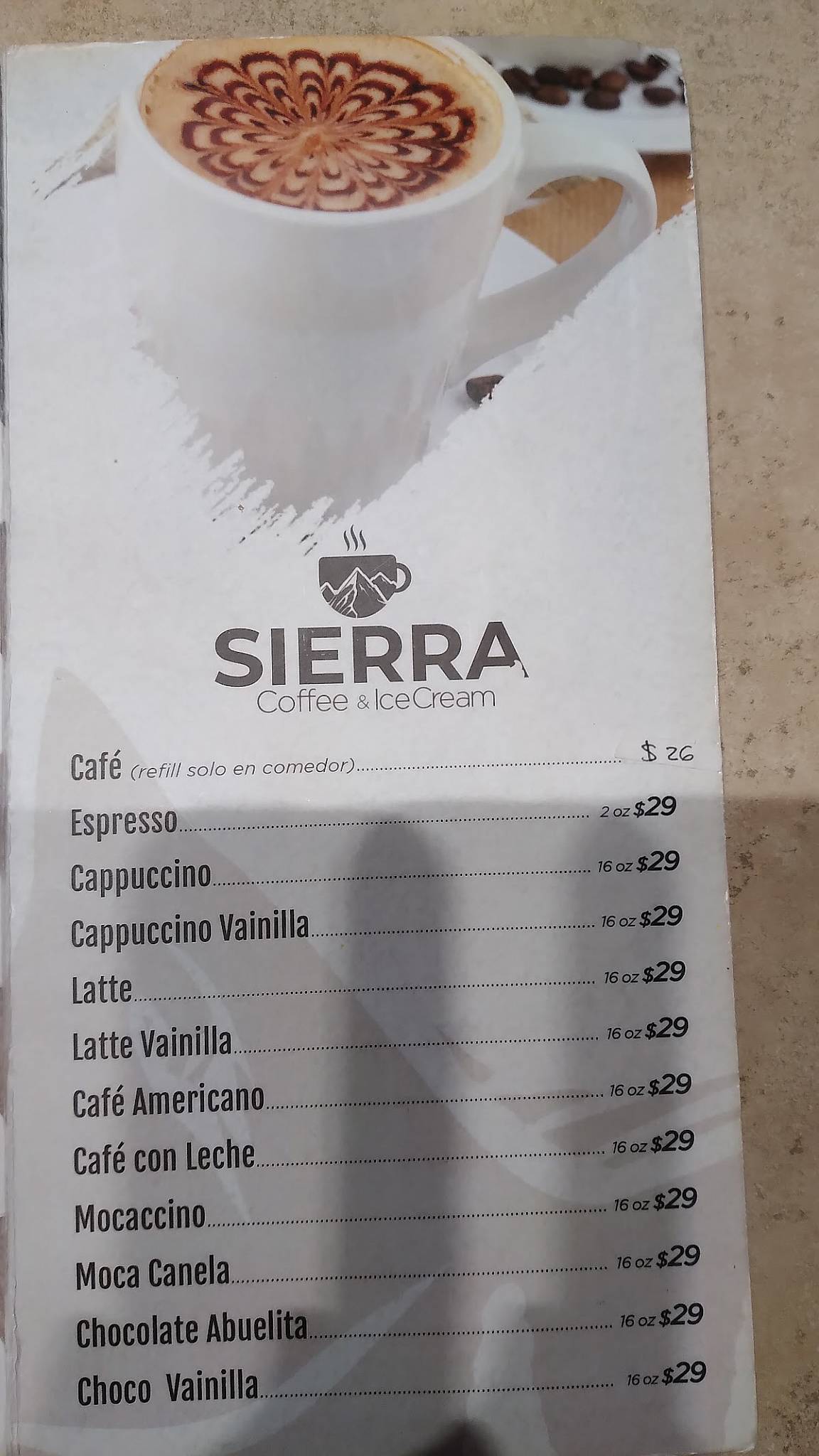Carta de Pizzería La Sierra Km 19, Mexico
