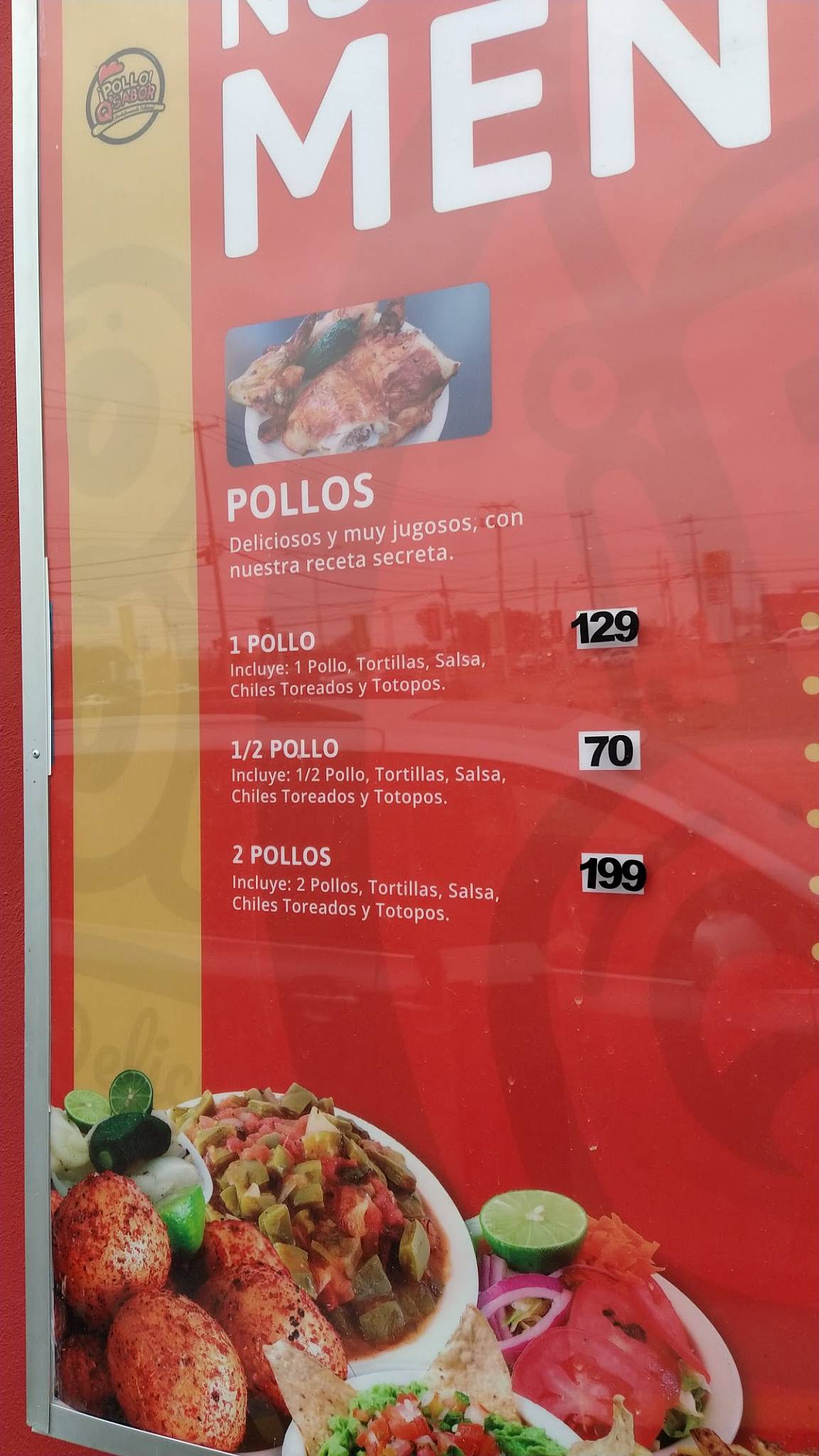 Menu at Pollo Q'Sabor Express Huinalá restaurant, Ciudad Apodaca