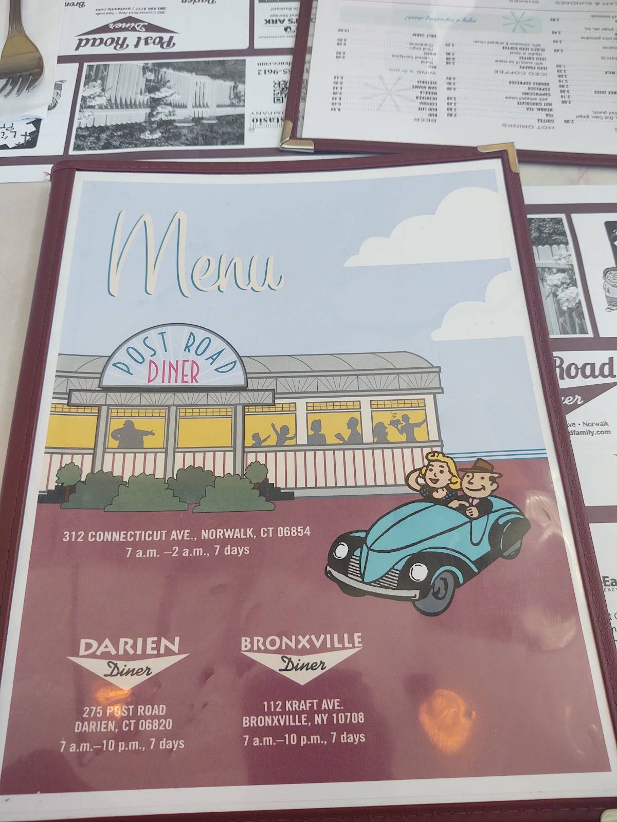 Menu at Post Road Diner restaurant, Norwalk, 312 Connecticut Ave
