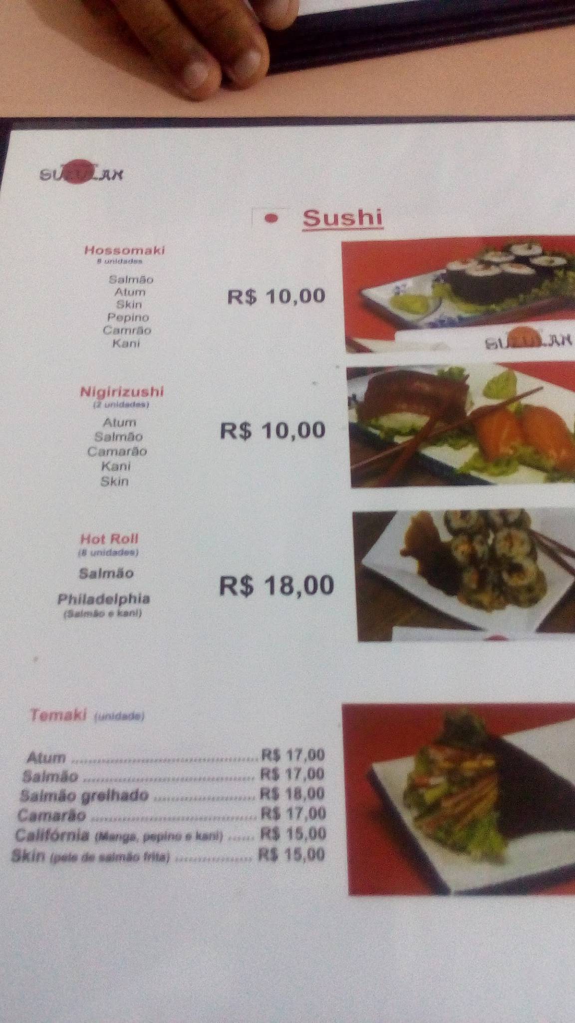 Menu em RESTAURANTE SUZULAN, Suzano