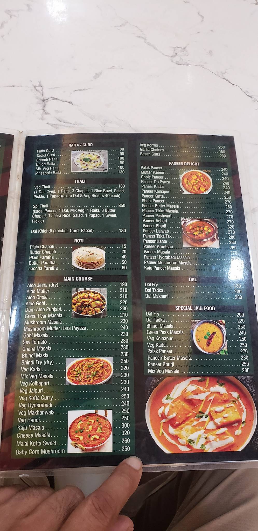Menu at Radha rani pure vegetarian restaurant, Calangute