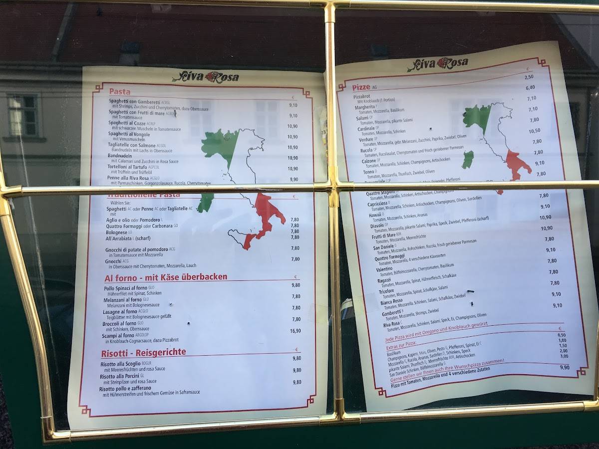 Menu at Restaurant Babylon 3, Vienna
