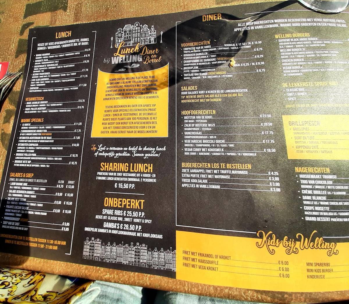 Menu at Restaurant Bij Welling Duiven, Duiven