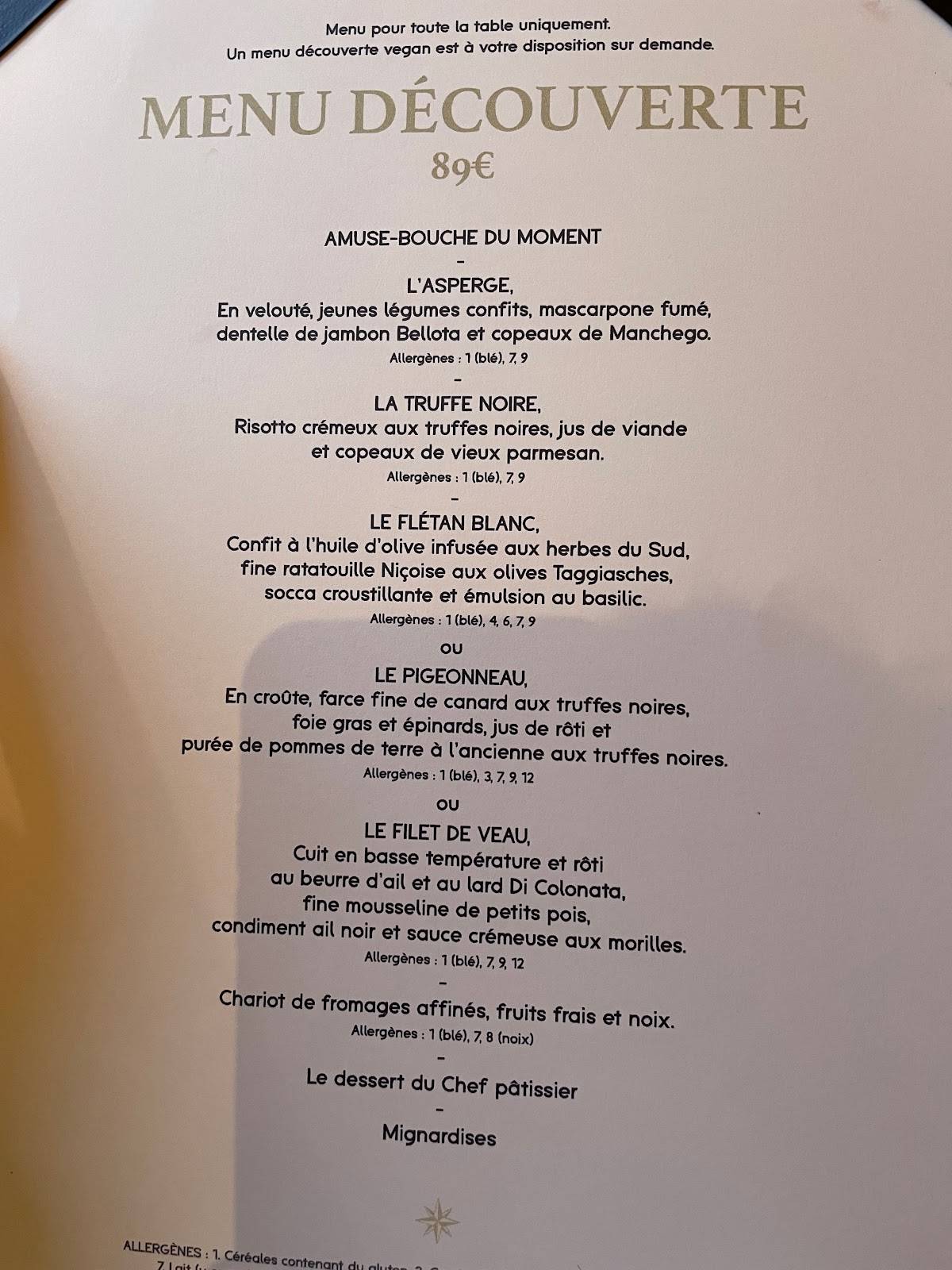 Speisekarte von Restaurant Le Sud - Restaurant gastronomique - Rives de ...
