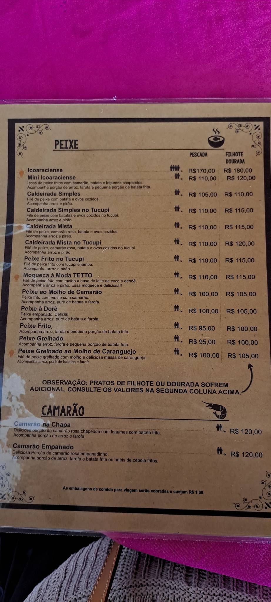 Menu em Restaurante Tetto, Belém, R. Siqueira Mendes